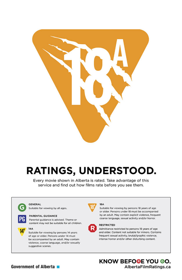 Film rating information for theatres and venues | Alberta.ca